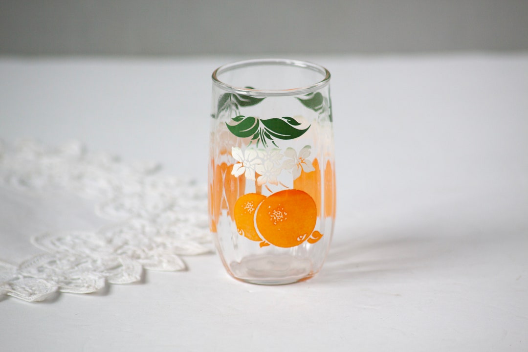 Vintage Orange Juice Glass Individual Replacement Oranges and Blossoms ...