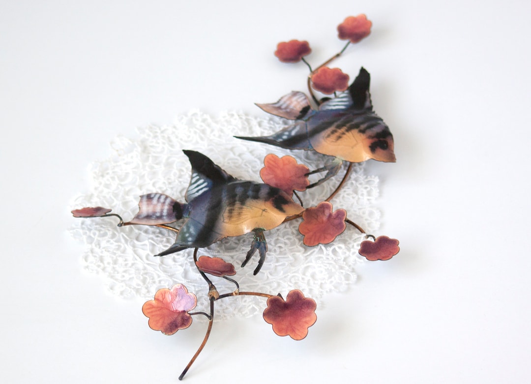 Vintage Metal Wall Art 3D Tropical Fish - Etsy