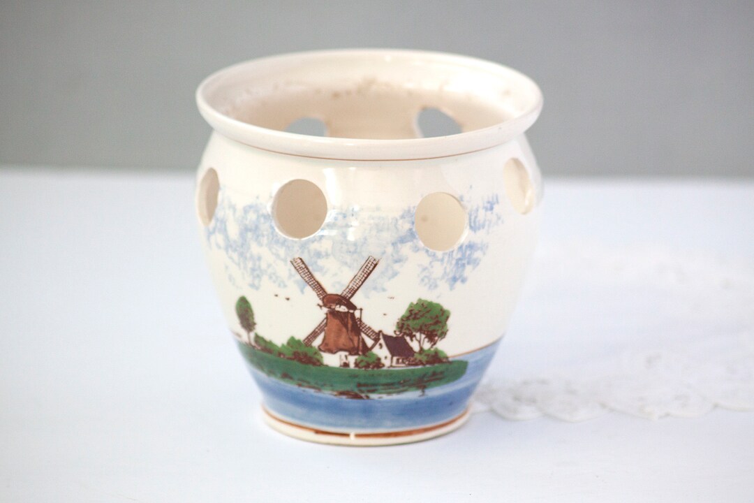 Vintage Dutch Planter Bulb Planter - Windmill - Etsy