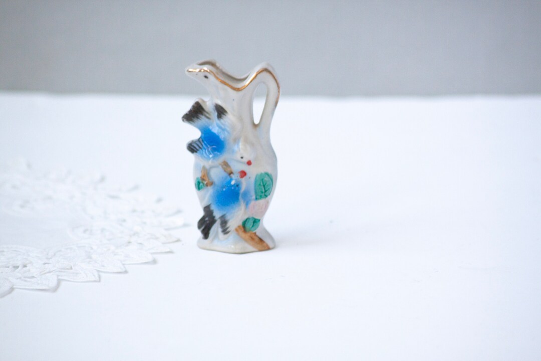Mini Pitcher or Bud Vase, Kitschy With Birds - Etsy