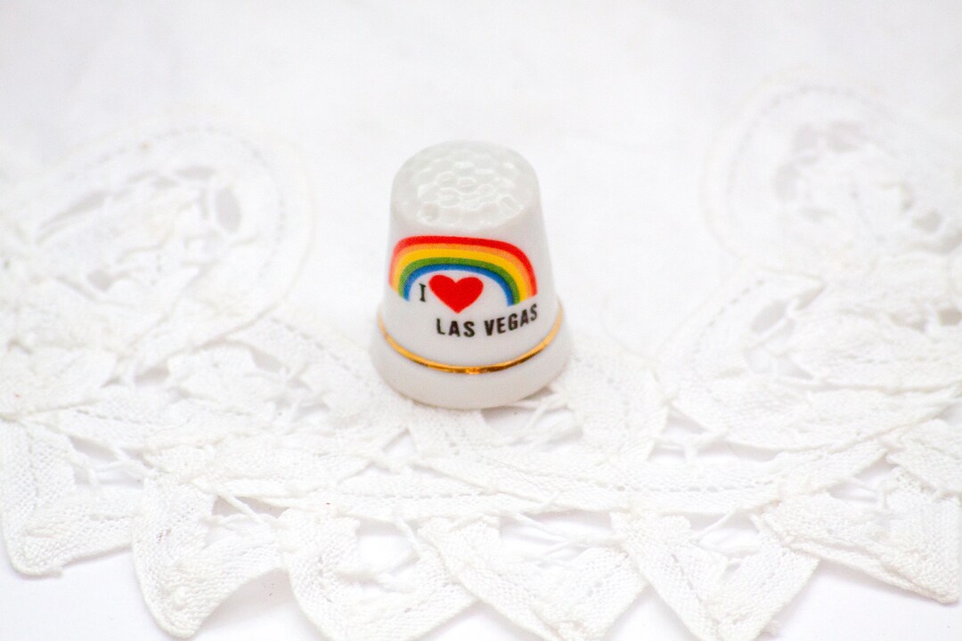Vintage I Love Las Vegas Thimble Porcelain, Rainbow - Etsy.de