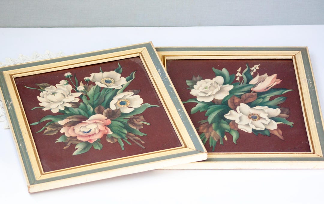 Vintage Botanical Prints Lithograph, Framed De Jonge Floral - Etsy