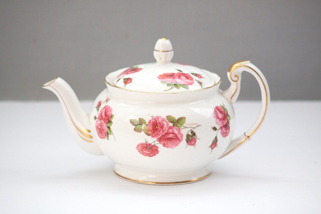 Vintage Tea Pot Foley Bone China Century Rose Produced in 1950 Signed ...