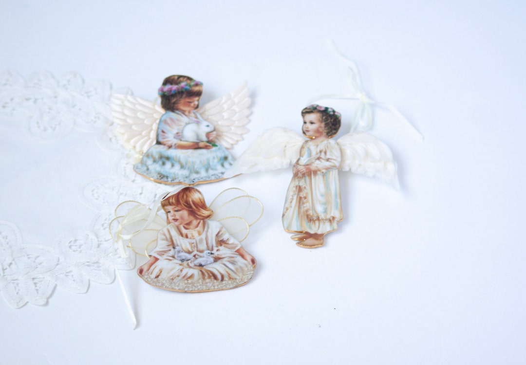 Flat Angel Ornaments Bradford Exchange Collectible Ceramic Limited ...