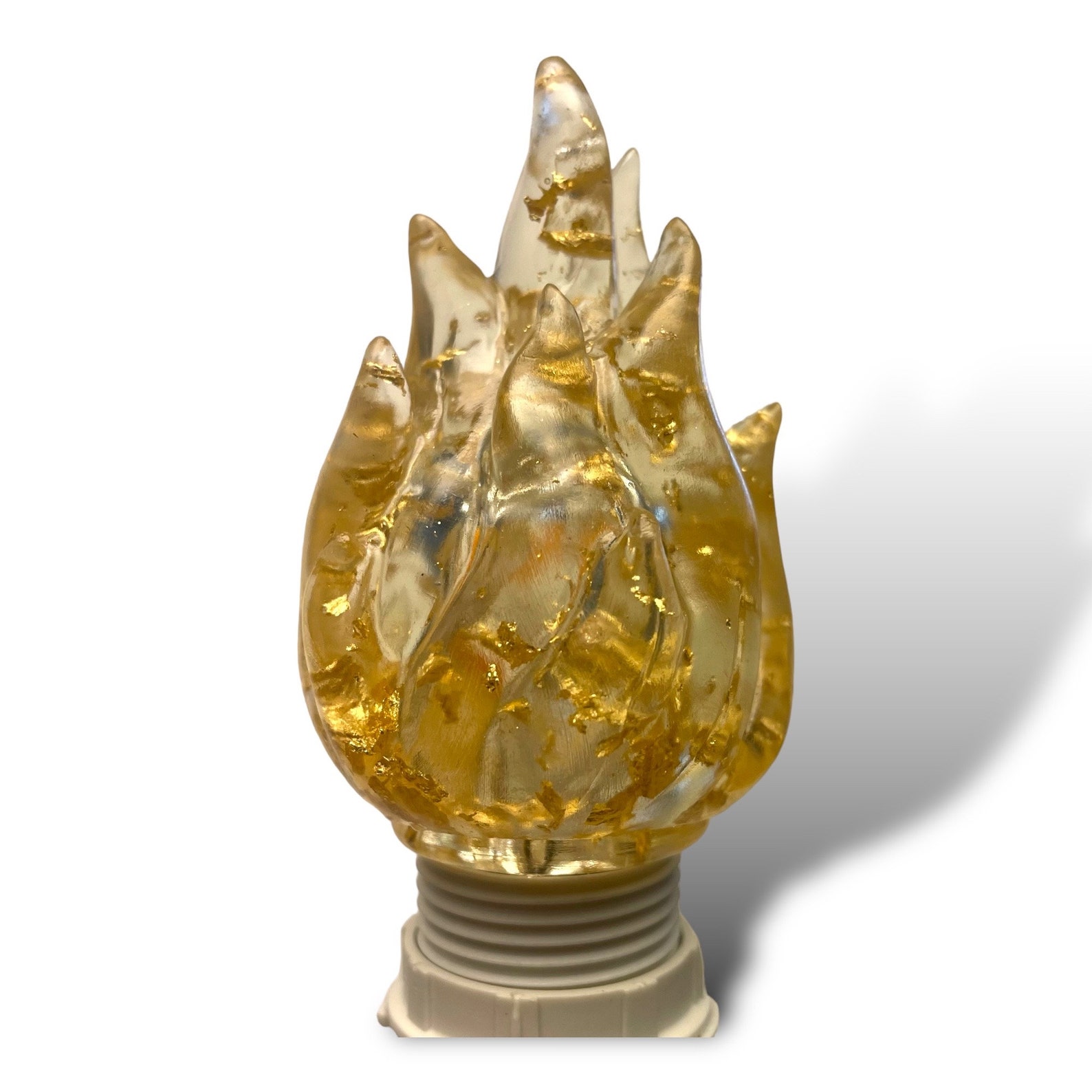 Flame Bulb, 3D Resin Fire, LED Light Bulb, 20W E12 Candelabra ...