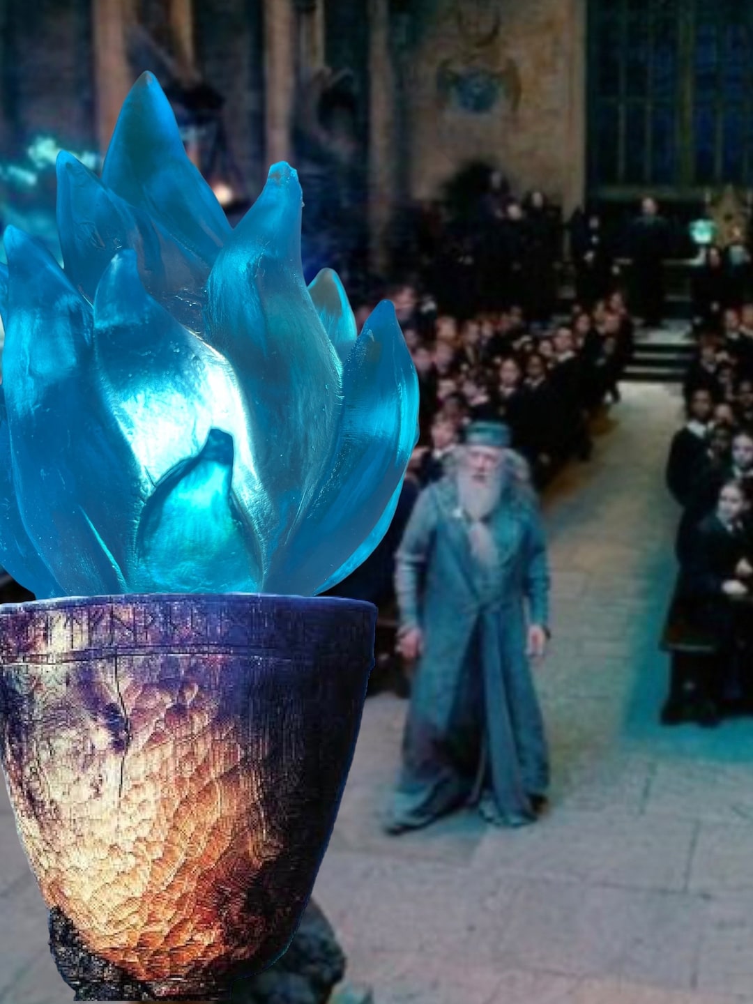 Goblet of Fire Blue Flame Led Light Bulb - Etsy