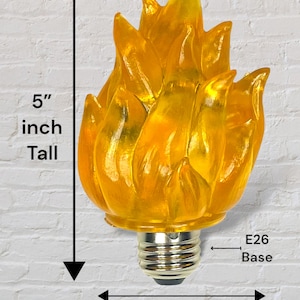 Flame Bulb, Non-flickering 3D Resin Fire, LED Light Bulb, Dimmable, 40W ...