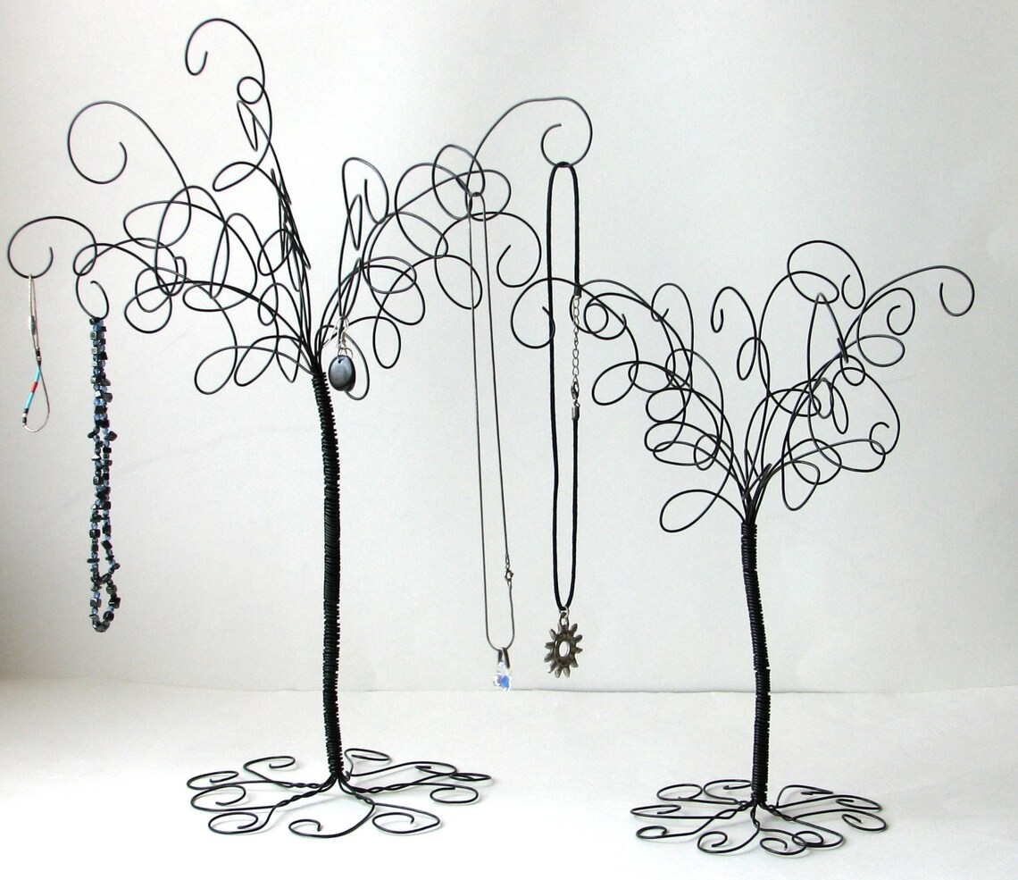 2 Wire Jewelry Tree Stands Earring Ringsbracelets - Etsy