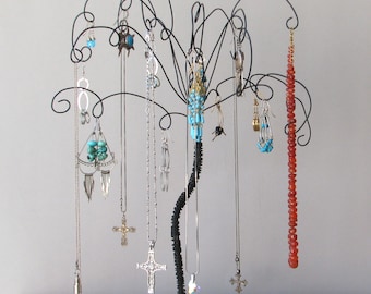 Jewelry Holder Earring Organizer Jewelry Wire Jewelry Tree Stand Earring Rings bracelets Organizer Display Etsy