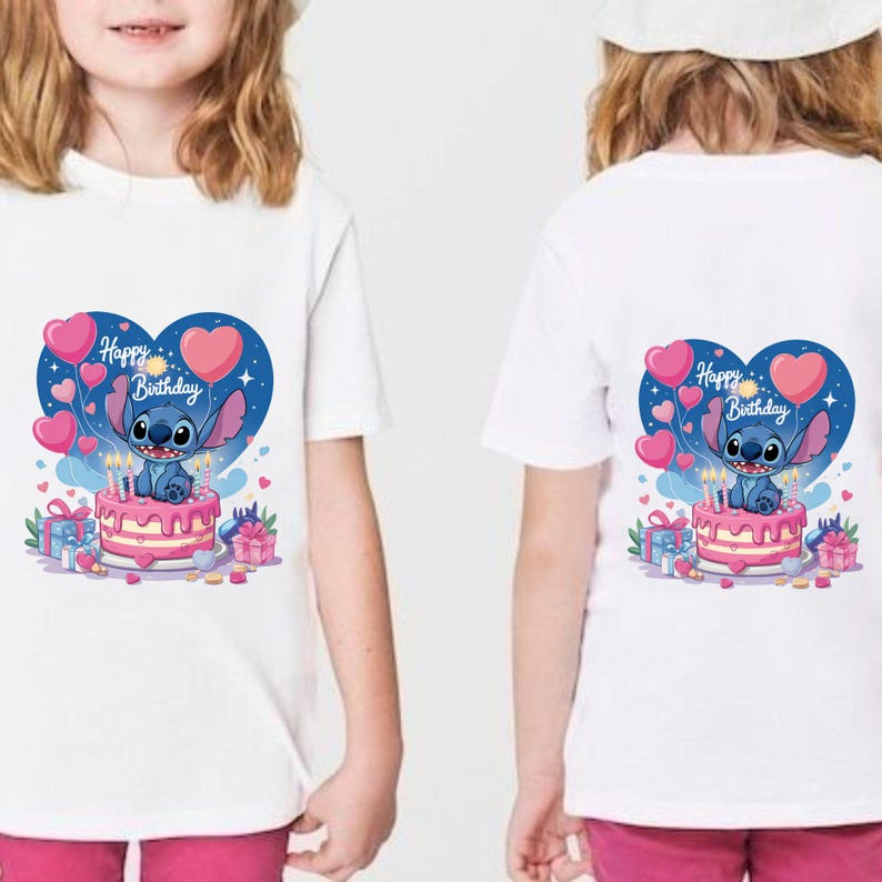 Stitch Birthday PNG | Cartoon Alien Clipart, 4th Birthday Design ...