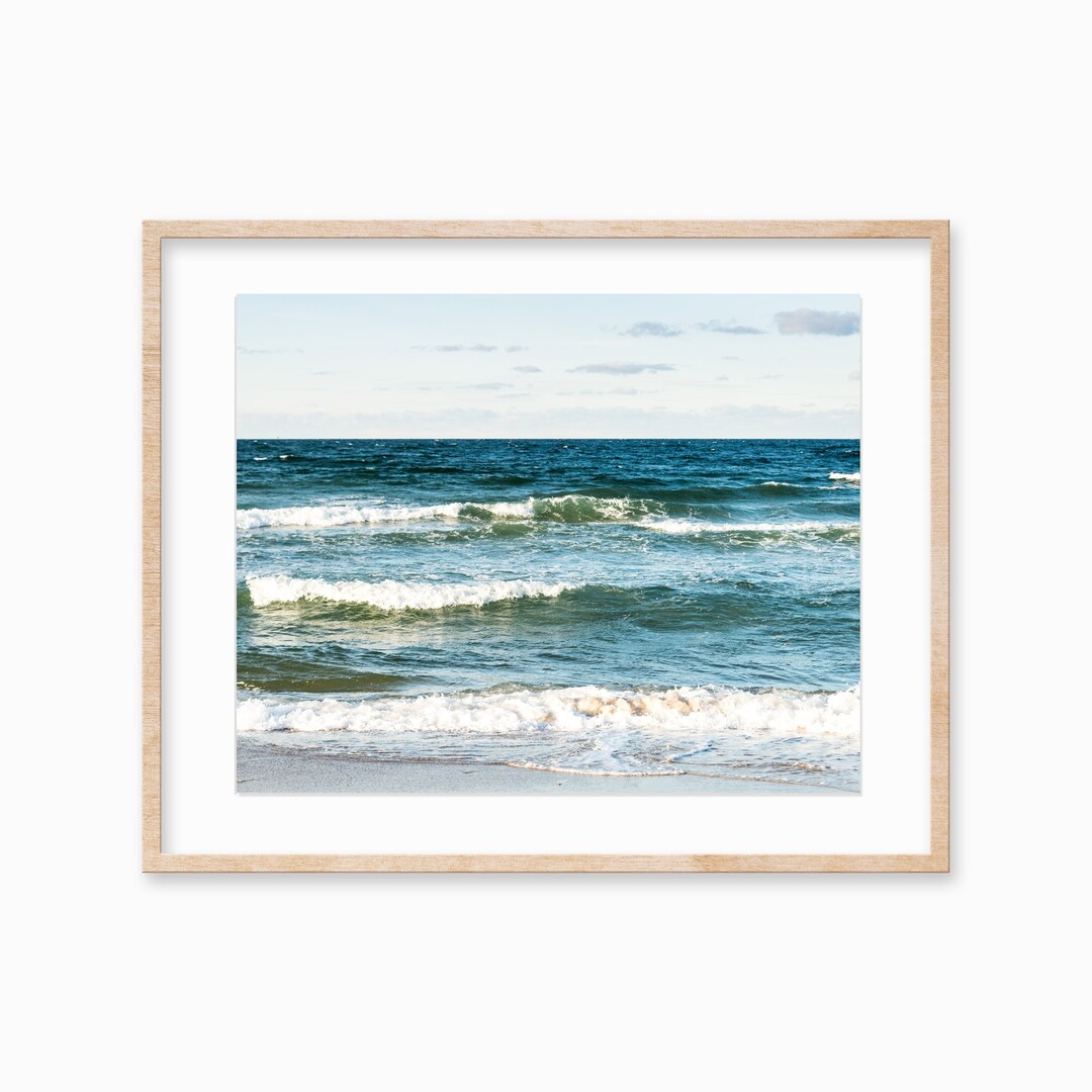 Ocean Waves Photography Blue Zen Wall Art Coastal Ocean Print Cape Cod ...