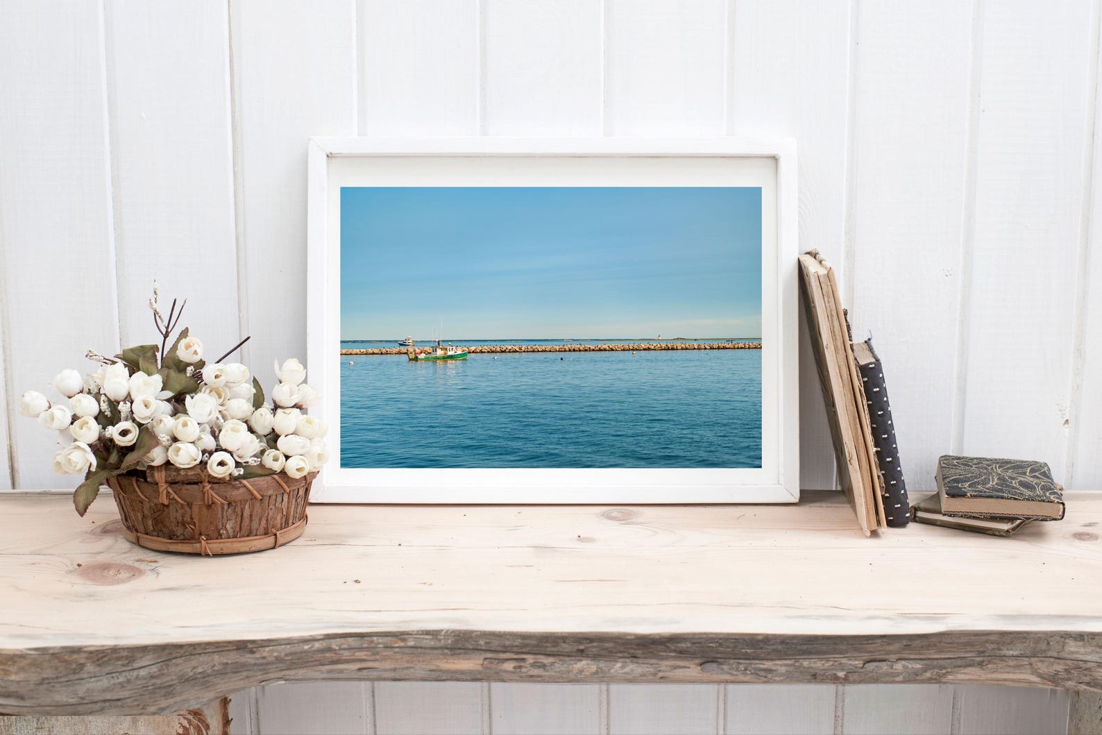 Provincetown Harbor Jetty Photo Ocean Photography Print Cape Cod ...