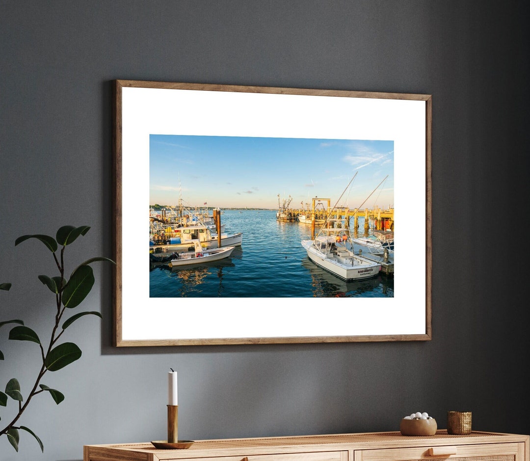 Provincetown Cape Cod Print - Harbor Fishing Boats Photo - Cape Cod Art ...