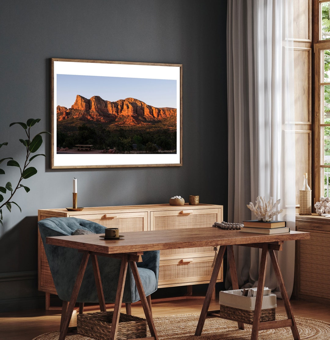 Sedona Landscape Wall Art Photo - Courthouse Rock Sunset Wall Art ...