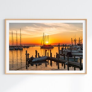 Menemsha Sunset Print - Black and White Sunset Wall Art - Martha’s ...