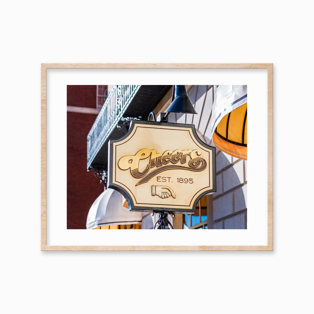 Cheers Boston Sign Photo - Beacon Hill Boston Photography Print - Pub ...