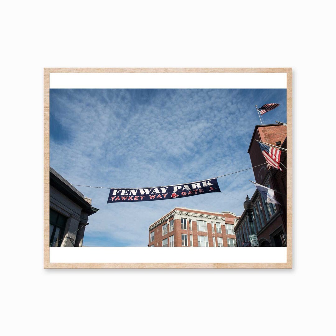 Fenway Park Banner Photo Boston Red Sox Baseball Wall Art 5x7 8x10 ...