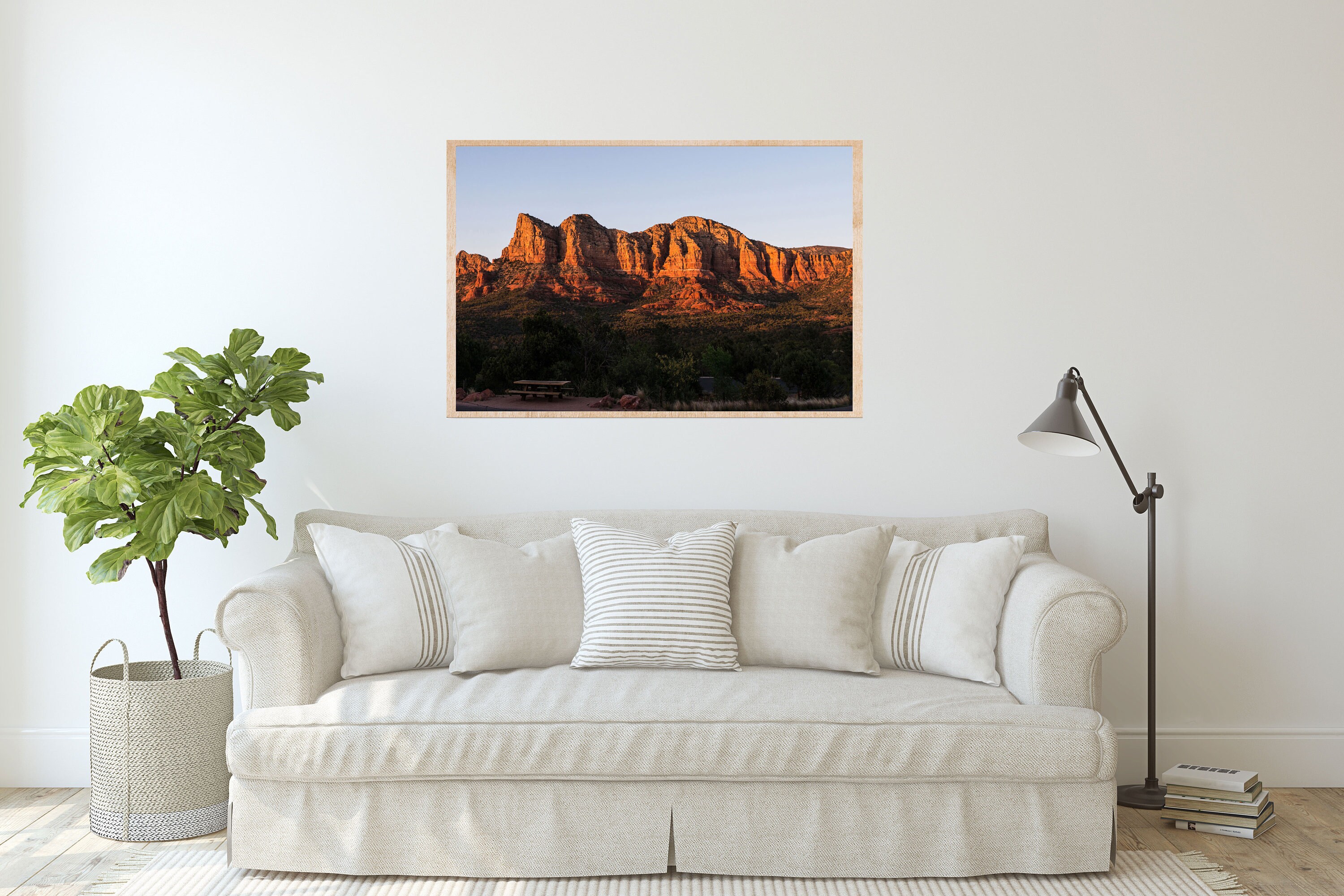 Sedona Landscape Wall Art Photo Courthouse Rock Sunset Wall Art Sedona ...