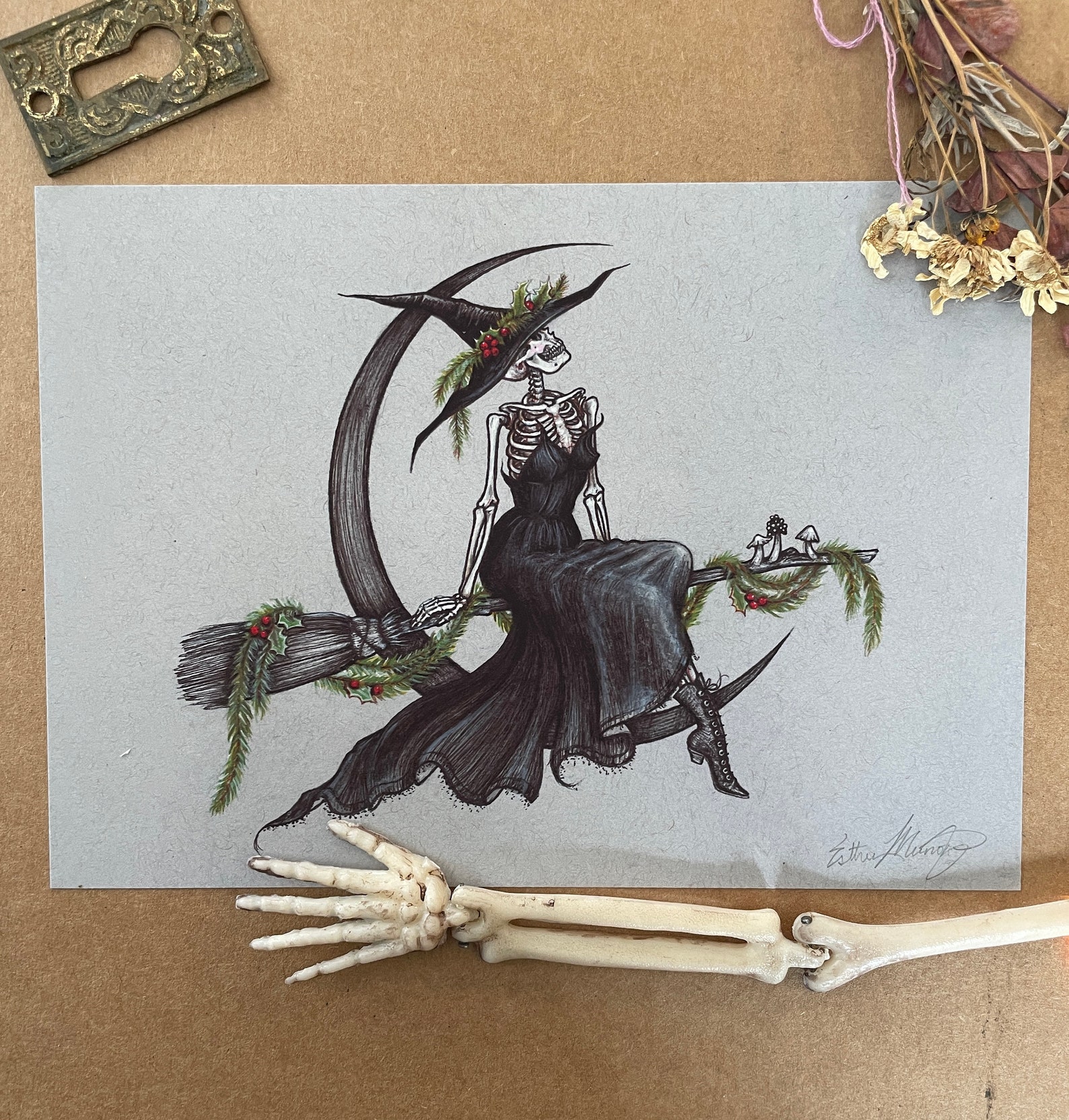 Holly Witch 7x5” Signed Print - Etsy