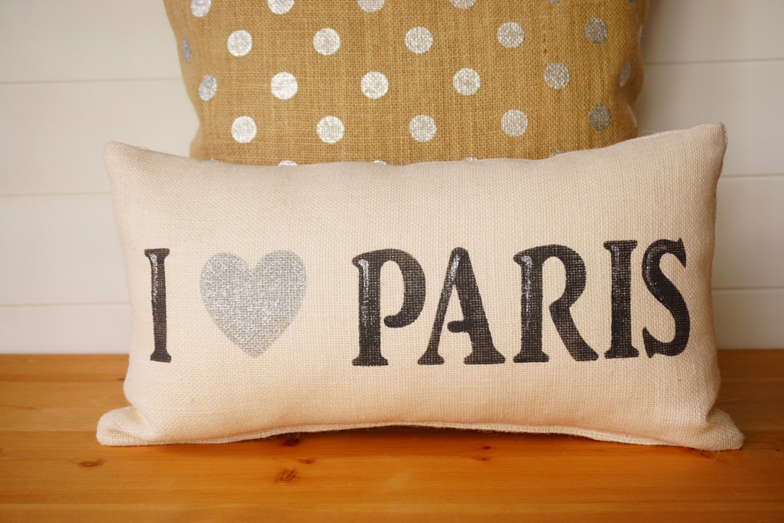 French Burlap Pillow I Love Paris Paris Pillow Paris Decor - Etsy