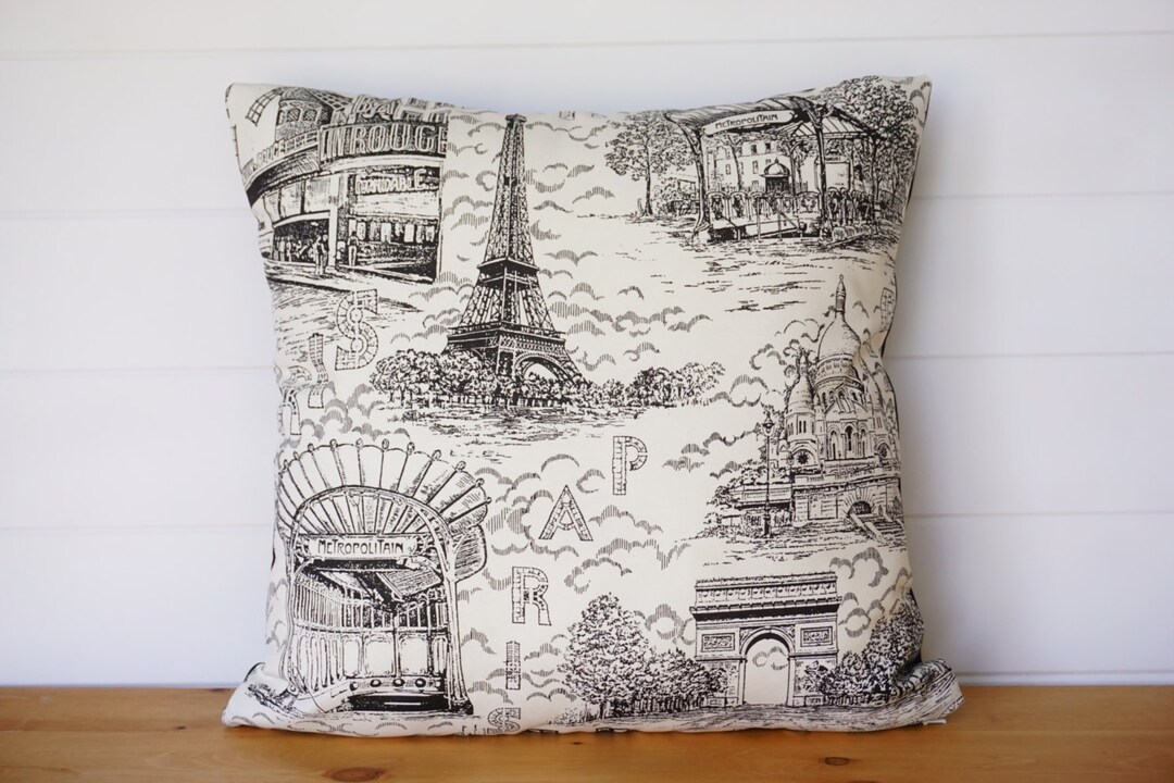 Paris Pillow Cover, Fabric FROM Paris French Country, Eiffel Tower ...
