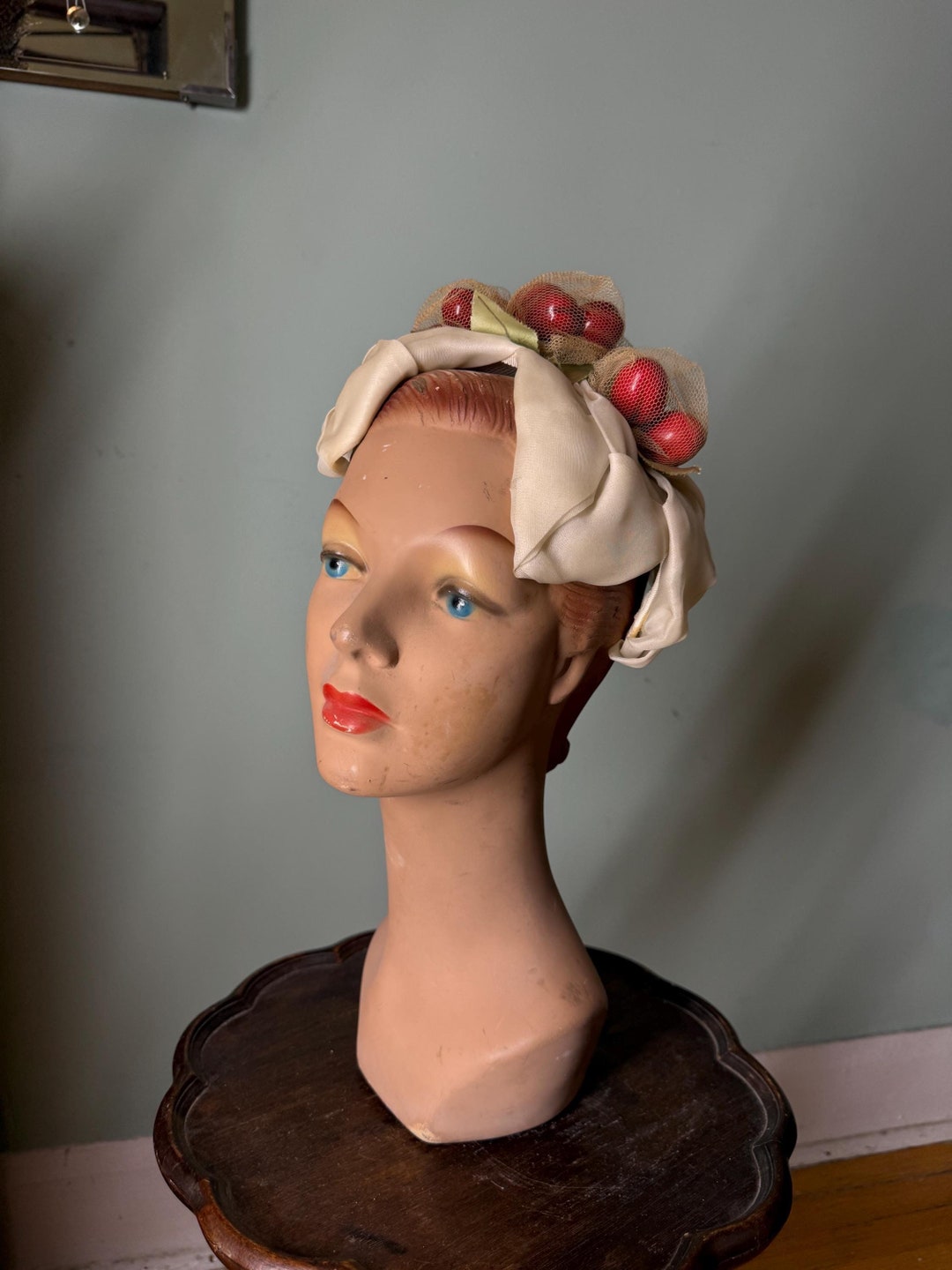 Vintage 1950s Cherry Hat Fascinator - Etsy