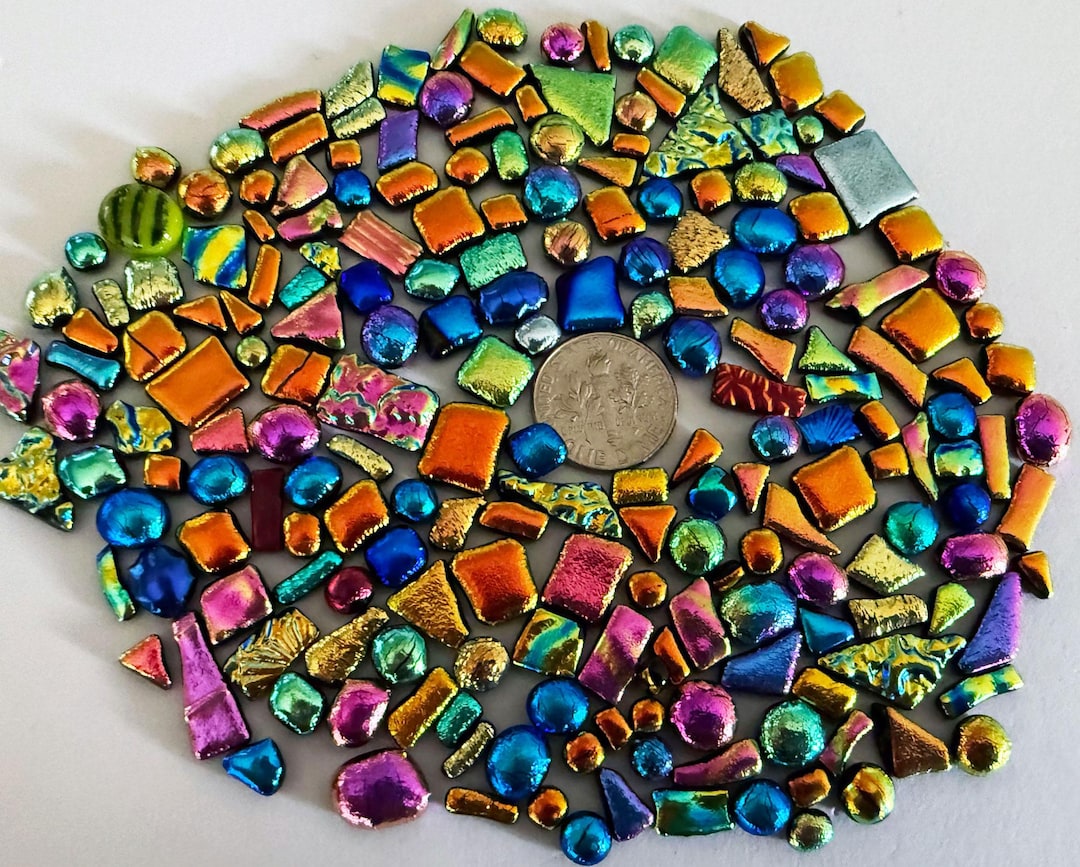 Dichroic Tiny Tiles Jewelry Mosaic - Etsy
