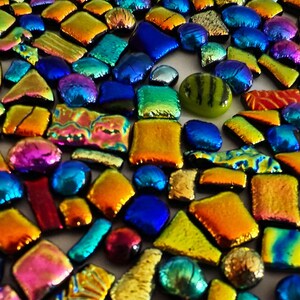 Dichroic Tiny Tiles Jewelry Mosaic - Etsy