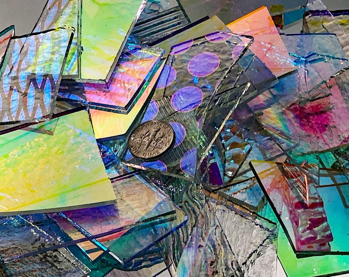 Glass Scraps Dichroic 90 Coe Assorted Colors - Etsy