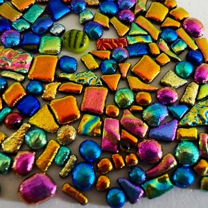 Dichroic Tiny Tiles Jewelry Mosaic - Etsy