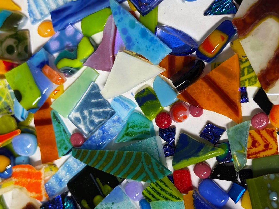 Glass Scraps Fusing Mosaic Crafts Colorful - Etsy