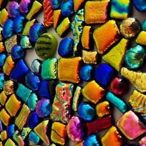 Dichroic Tiny Tiles Jewelry Mosaic - Etsy