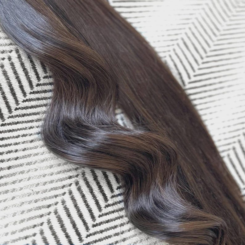 Invisible Tape in Human Hair Extensions Dark Chocolate Brown | Seamless ...