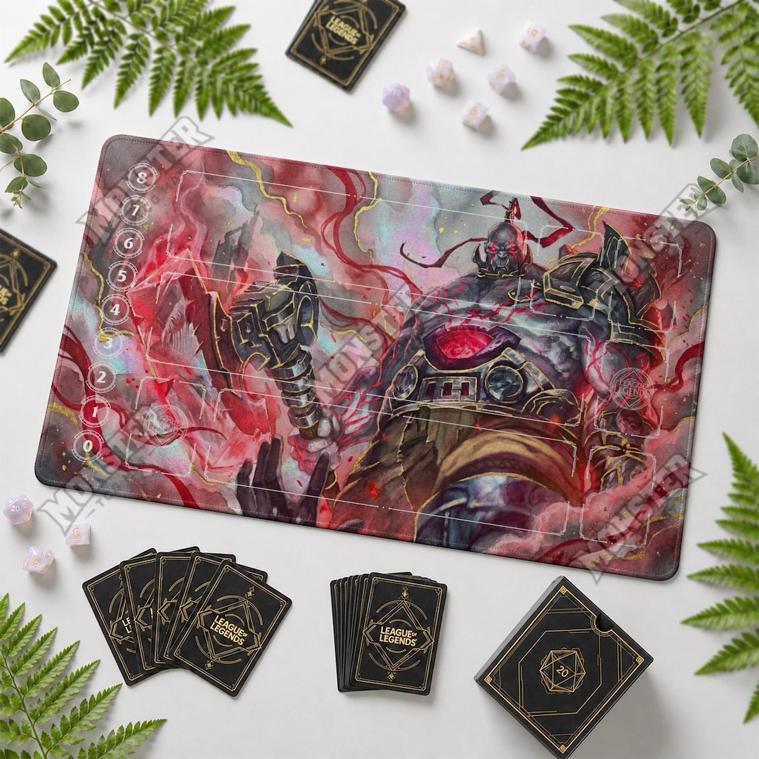 Riftbound Playmat Sion Blood | Lol TCG Card Mat 24x14 Zones - Etsy UK