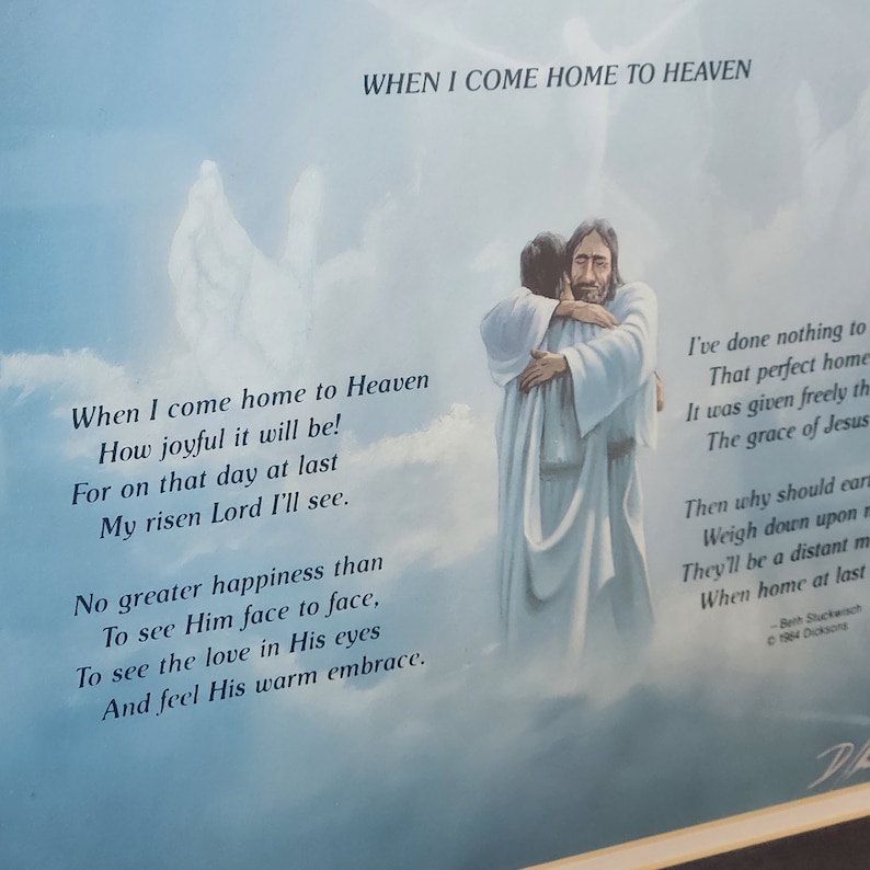 When I Come Home to Heaven Framed Poem, Mourning, Grieving Gift - Etsy