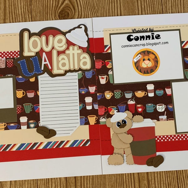 Coffee Scrapbook Layout - Etsy