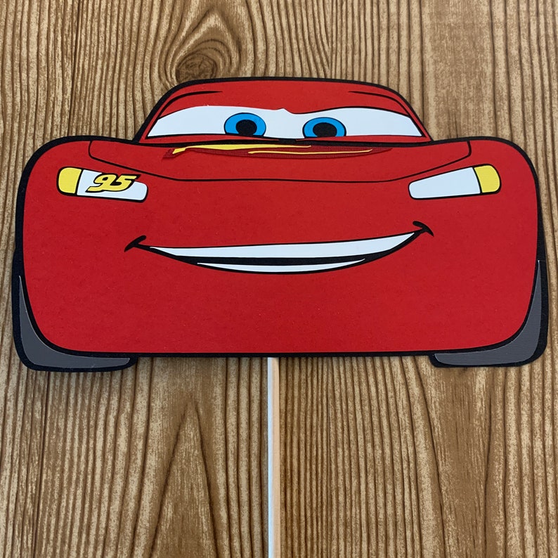 Cars Lightning Mcqueen Character Double Sided Die Cut on a - Etsy