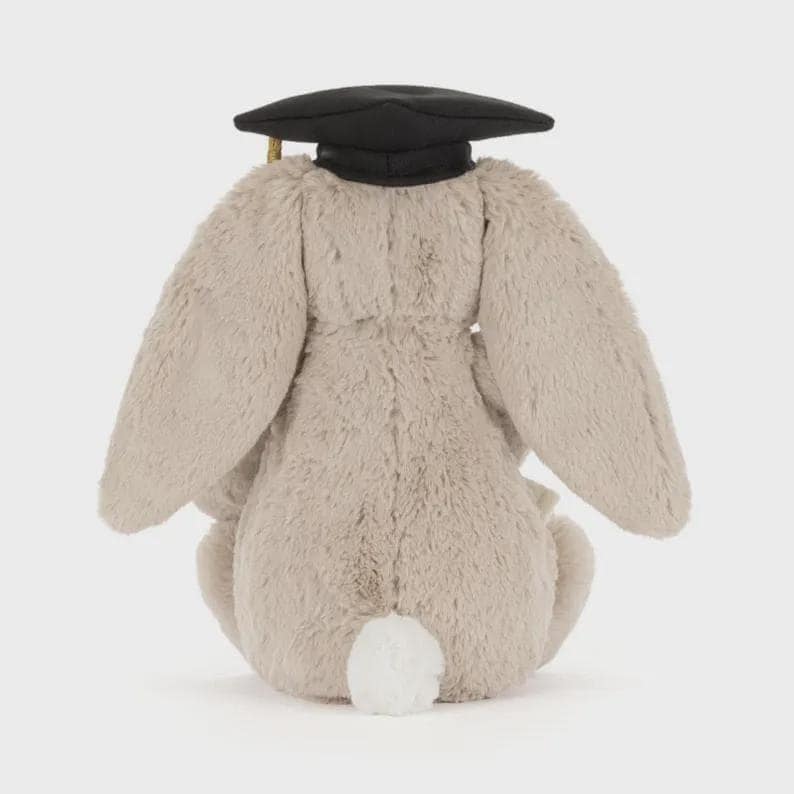 Jellycat Bashful Beige Bunny Graduation Plush Toy - With Bag - Etsy UK