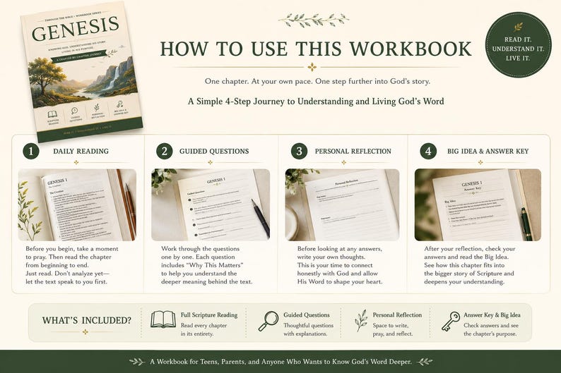 Genesis Chapter 9 Bible Study Workbook, Chapter-by-chapter Scripture ...