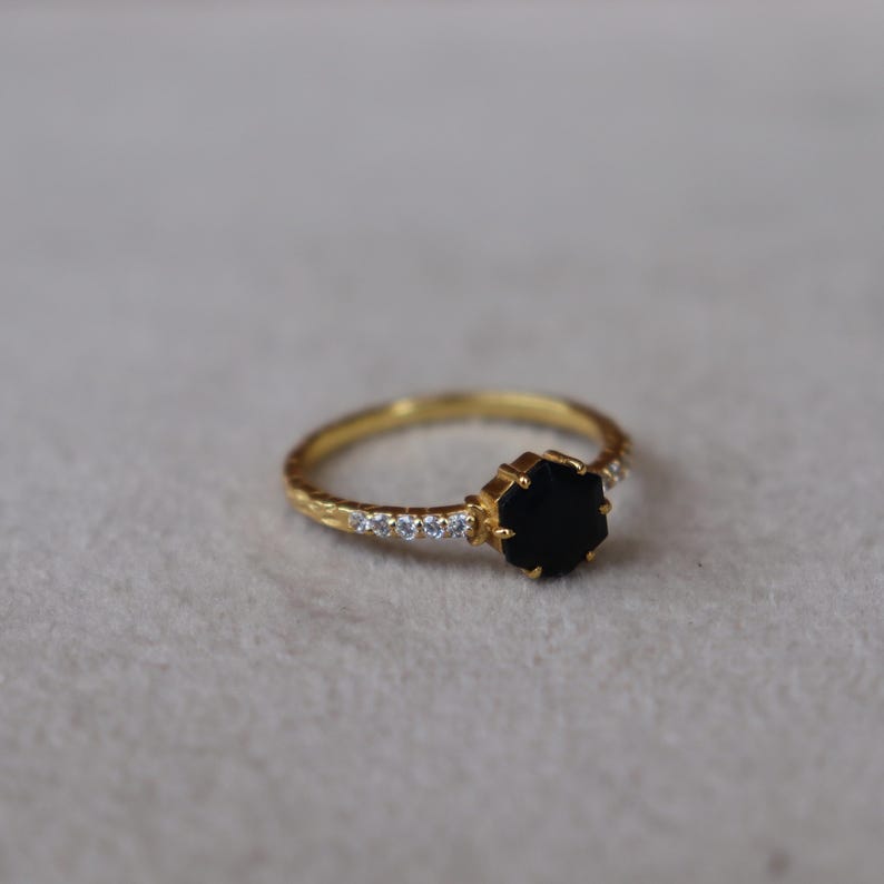 Celestial Moon Black Onyx, Mini Half Moon Design, 925 Sterling Silver ...