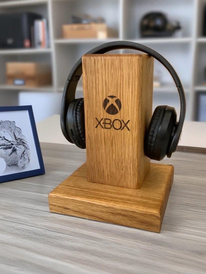 Solid Oak Headphone Stands - Etsy UK