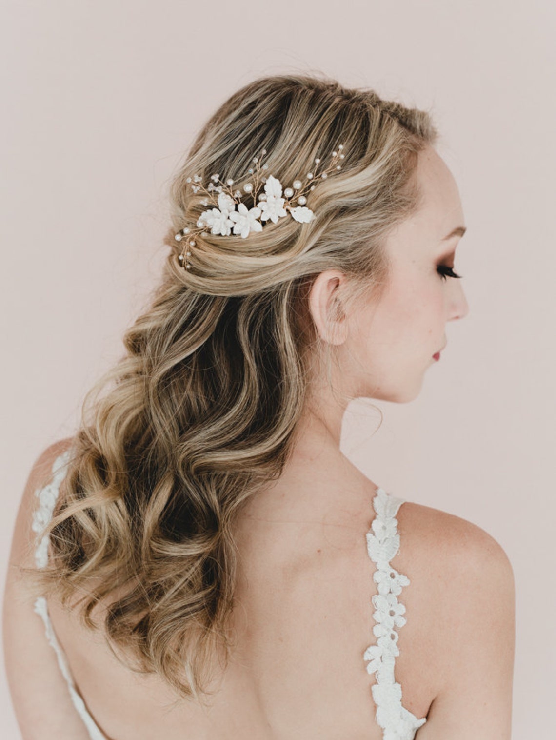 Trio White Succulents and Leaves Bridal Hair Comb. Succulent Headpieces ...