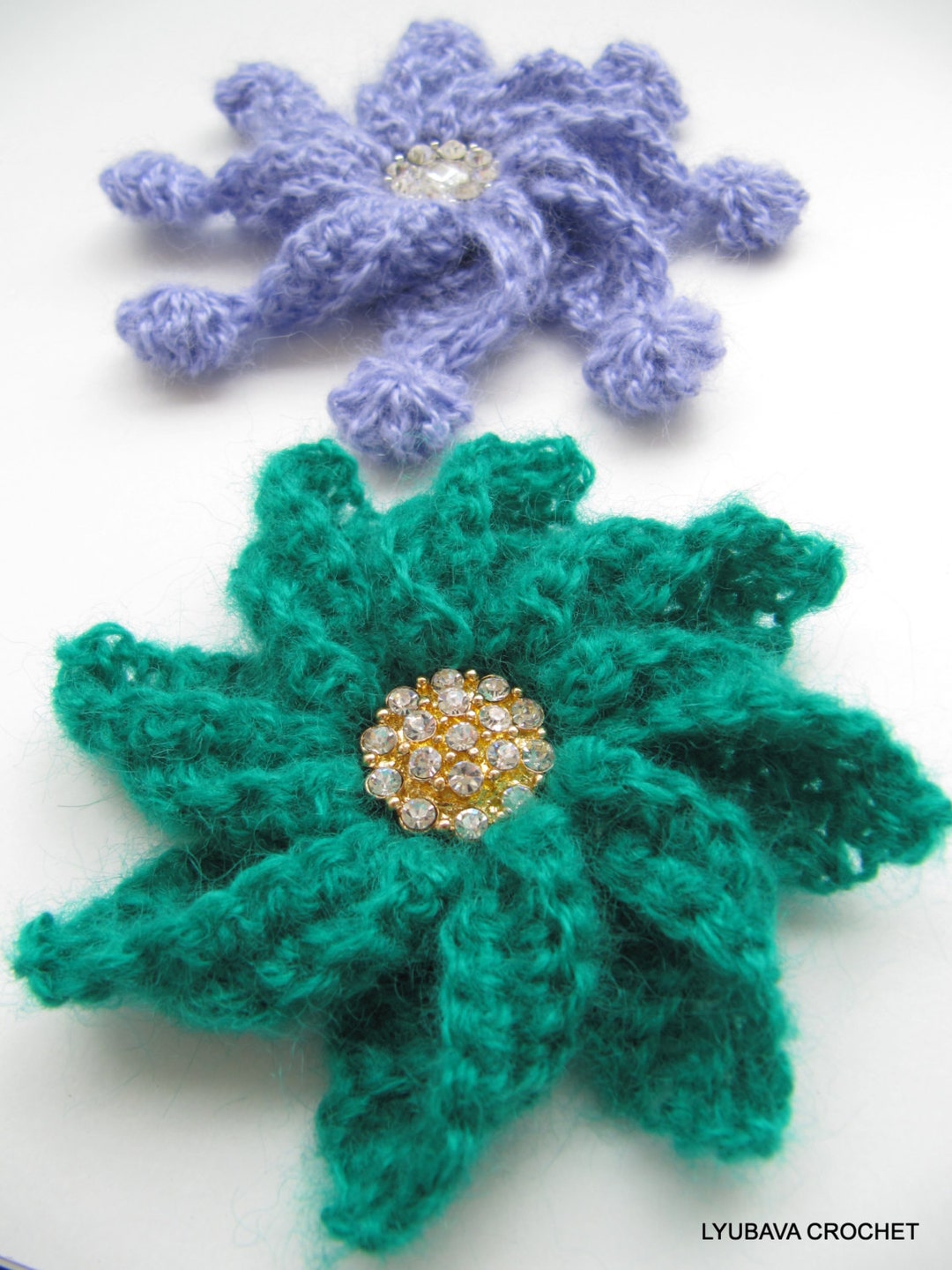 Crochet Flower Brooch Pattern: 3D Jewelry Tutorial (PDF Pattern) #89 - Etsy