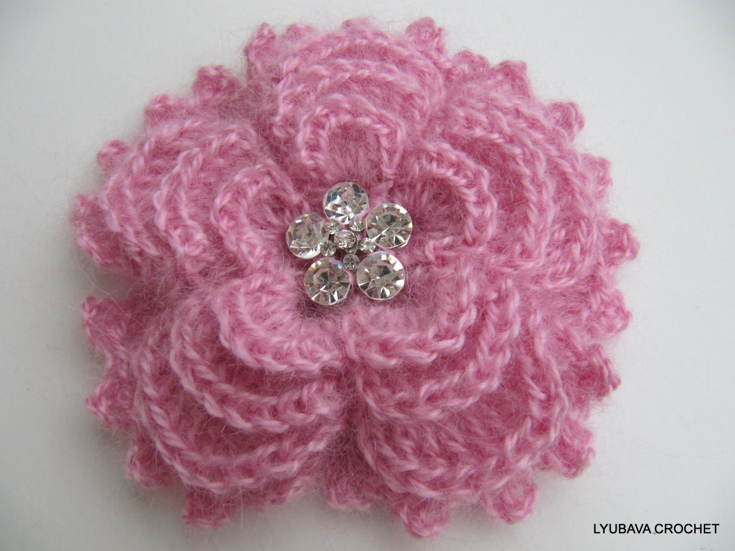 Crochet Flower Brooch Free Pattern