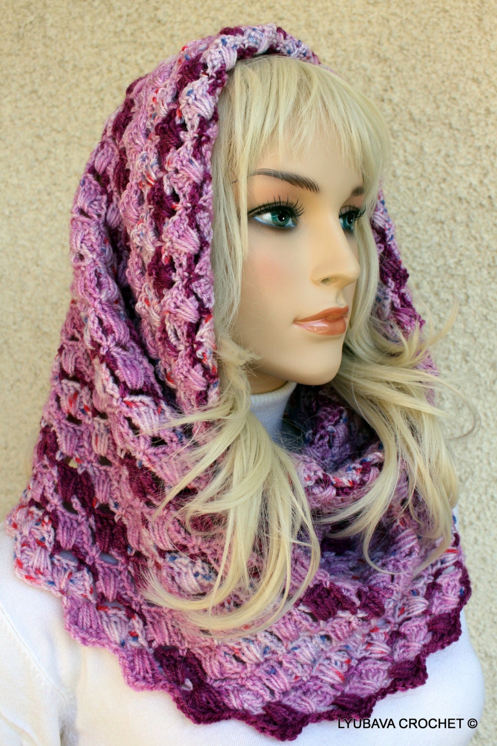 CROCHET PATTERN Cowl Scarf Lilac Splash Easy Pattern. Scarf | Etsy