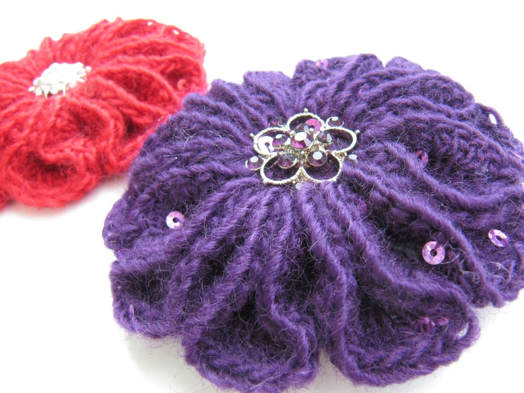 CROCHET PATTERN Unique Flower Brooch, Crochet 3d Flower Brooch Tutorial ...