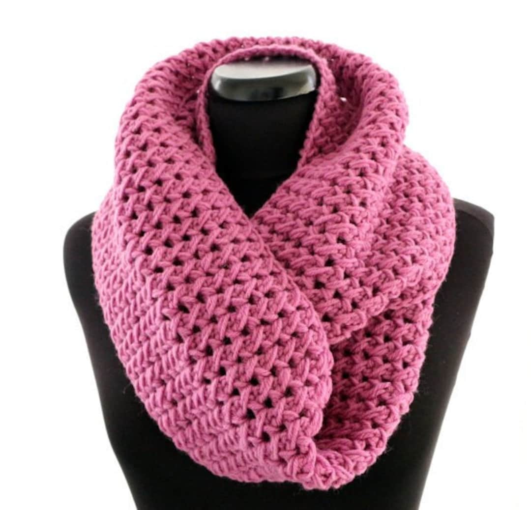 Crochet PATTERN Scarf Learn Crochet Cross Stitch. Infinity Crochet ...
