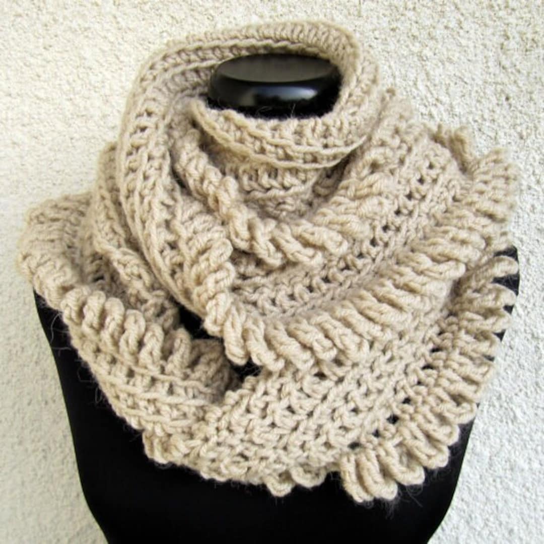 Crochet PATTERN Scarf Unique Design. Loop Scarf Crochet Scarf Circle ...