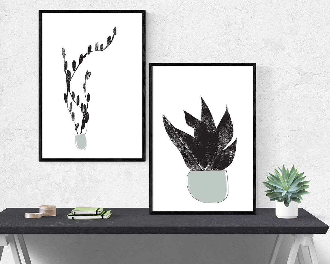 Set of 6 Plant Prints Instant Download - Etsy