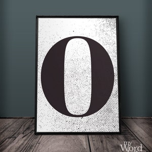 Letter O Print, Letter Wall Art, Letter Wall Decor, Printable Letters ...